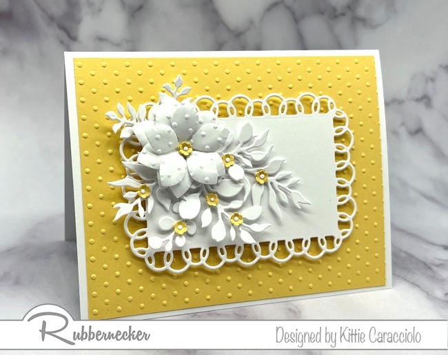 Make This Embossed Polka Dot Flower Card - SO Sweet! - Kittie Kraft