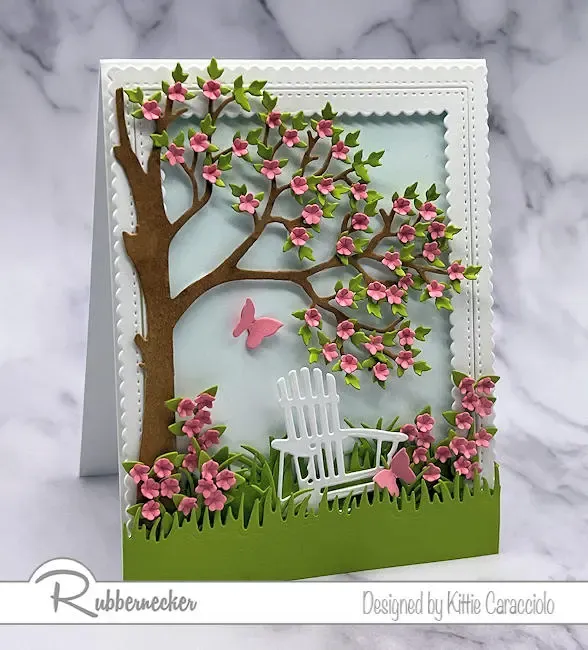 A Pretty Spring Scene Card - Kittie Kraft