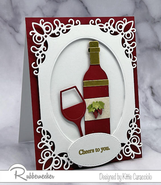 An Elegant Handmade Card for Wine Lovers - Kittie Kraft
