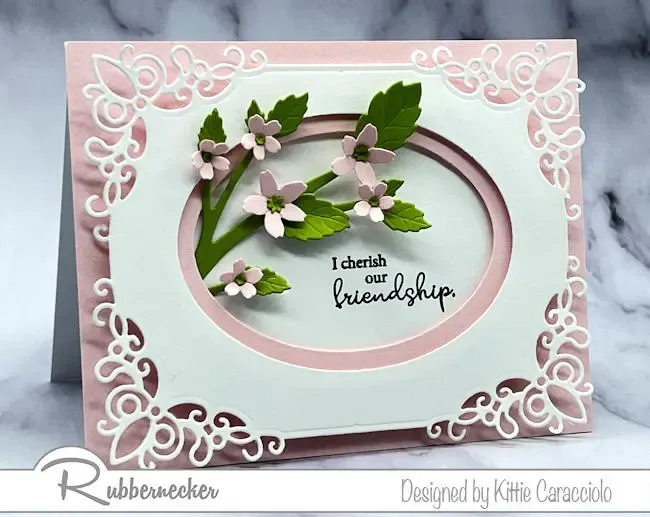 How to Create Frames With Layered Oval Die Cuts - Kittie Kraft