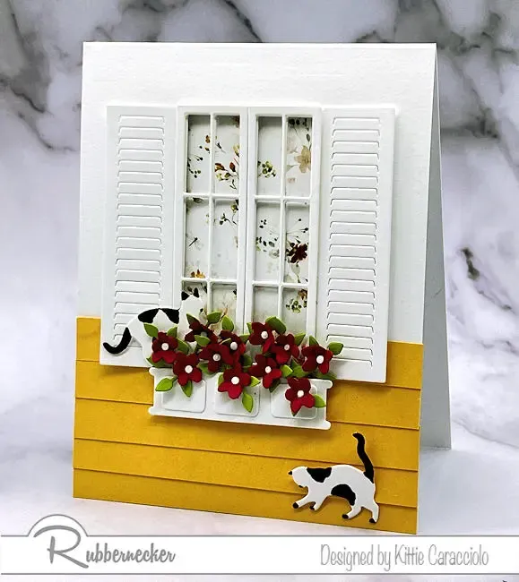 Peep This Handmade Window With Shutters Card! - Kittie Kraft