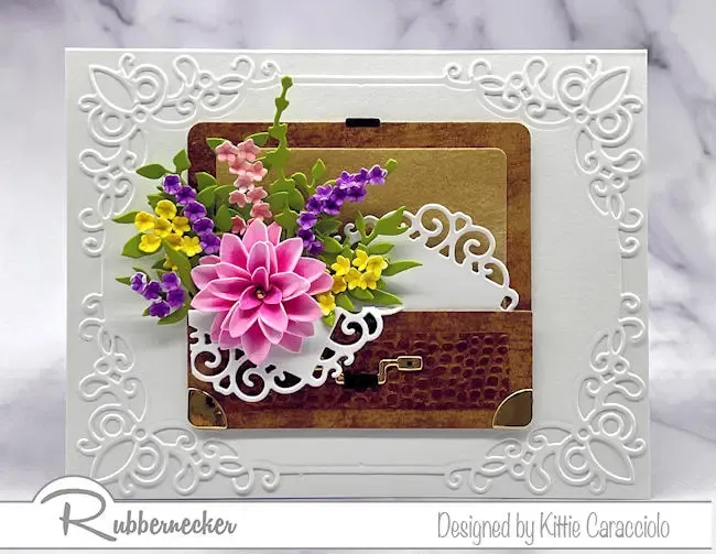 A Gorgeous Vintage Die Cut Suitcase Card! - Kittie Kraft