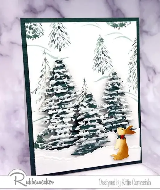 An Easy Winter Snowy Scene Card - Kittie Kraft