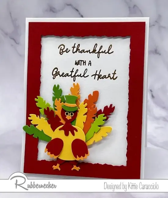Quick, Easy and SO Adorable Die Cut Turkey Card - Kittie Kraft