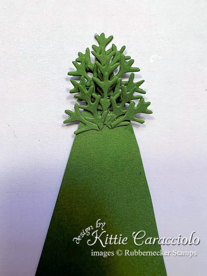 How To Make a Tiny Die Cut Christmas Tree - Kittie Kraft