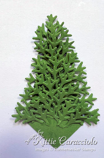 How To Make a Tiny Die Cut Christmas Tree - Kittie Kraft