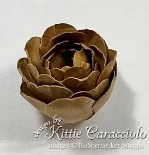 How To Make Paper Pine Cones For Cards - Kittie Kraft