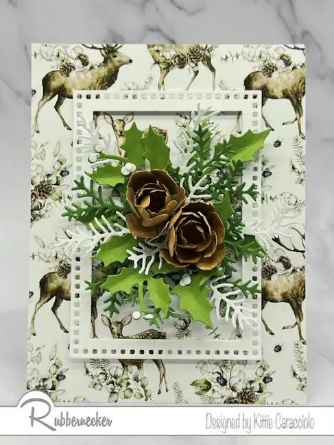 How To Make Paper Pine Cones For Cards - Kittie Kraft