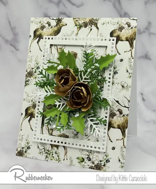 How To Make Paper Pine Cones For Cards - Kittie Kraft