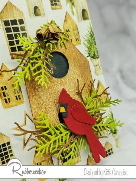 A Pretty Handmade Die Cut Cardinal Card - Kittie Kraft