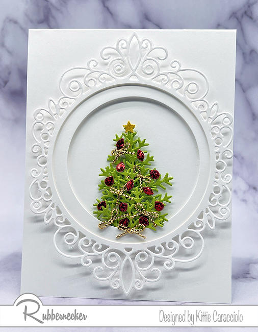 How To Make a Tiny Die Cut Christmas Tree - Kittie Kraft