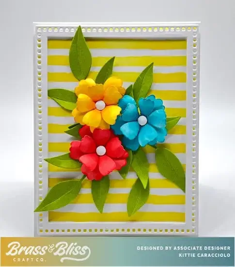 Handmade Tropical Flowers Card: A Bright and Sunny Delight - Kittie Kraft