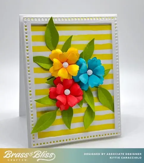 Handmade Tropical Flowers Card: A Bright and Sunny Delight - Kittie Kraft