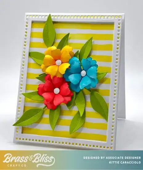 Handmade Tropical Flowers Card: A Bright and Sunny Delight - Kittie Kraft
