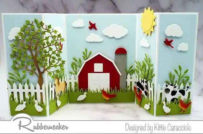 A Super Cute Farm Scene Card! - Kittie Kraft