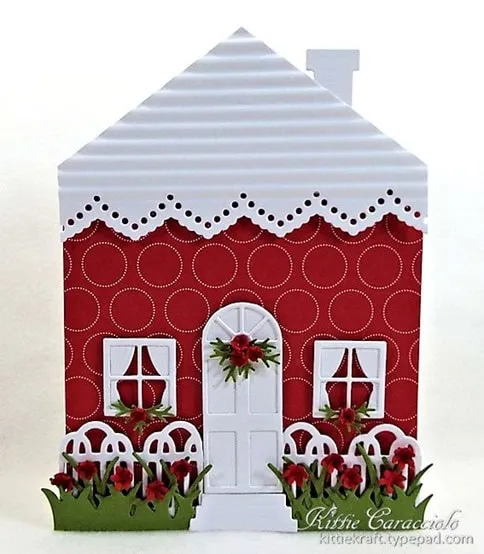 House Shaped Card - Kittie Kraft