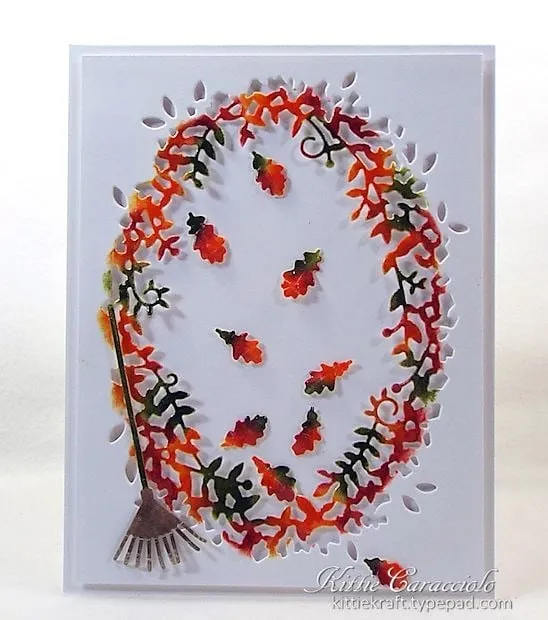 Fall Leafy Frame and Falling Leaves - Kittie Kraft