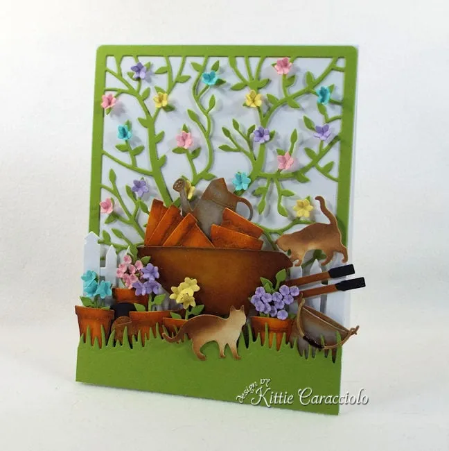 Outdoor Garden Dies with Wheelbarrow, Watering Can and Flower Pots ...