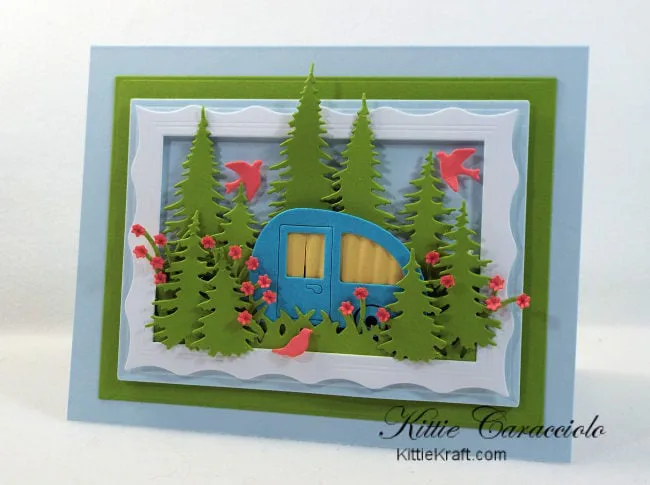 Outdoor Camping Scene Card - Kittie Kraft