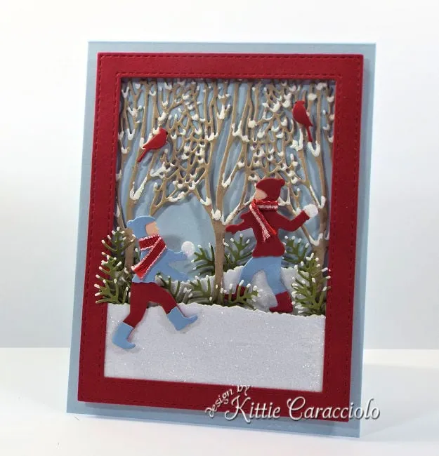 Impression Obsession Die Cut Snowball Fight - Kittie Kraft
