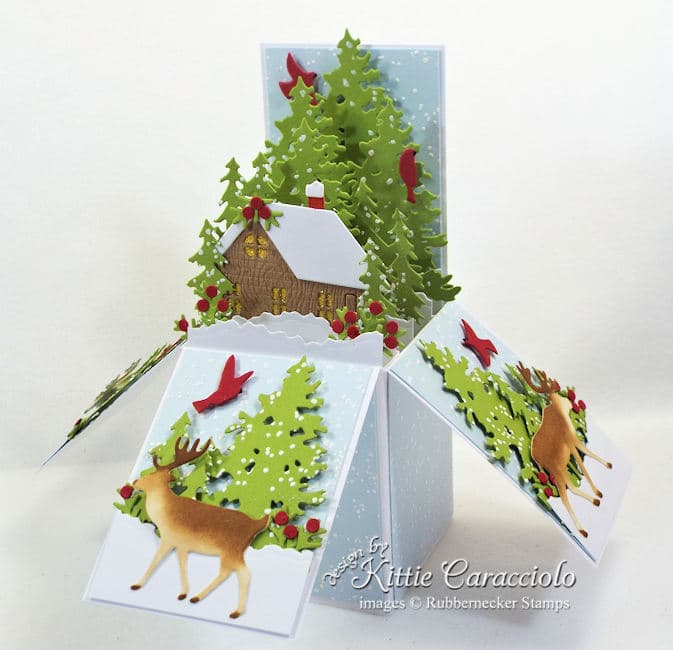 Pop Up Box Card for Christmas - Kittie Kraft