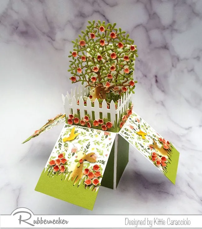 Another Box Fold Pop Up Card for Spring - Kittie Kraft
