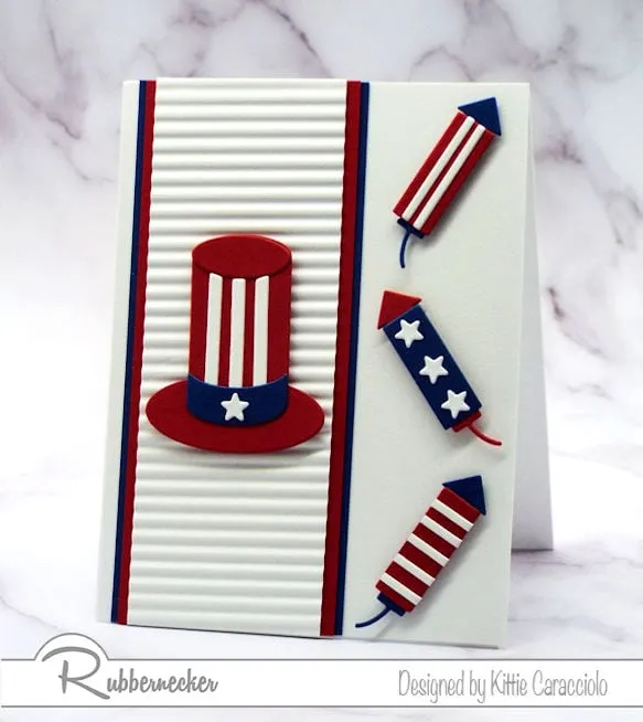 Clean and Simple Patriotic Card - Kittie Kraft