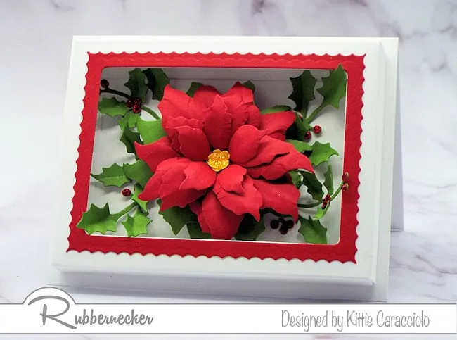 A Paper Flower Shadow Box Card - Kittie Kraft
