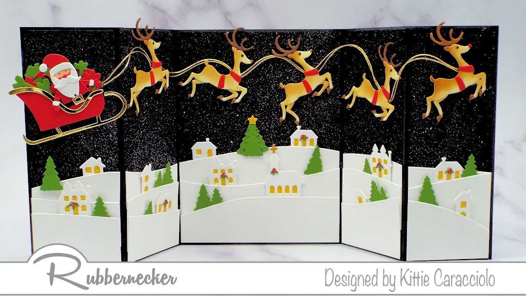 An Adorable Santa Claus Double Shutter Card - Kittie Kraft