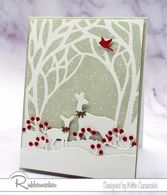 I Love This Winter Tree Background Stencil! - Kittie Kraft